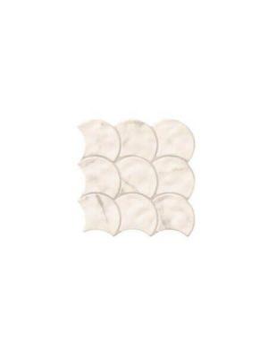 Azulejo porcelánico escama de pez Scale Statuario 30.7x30.7 cm