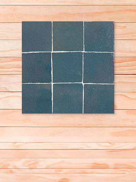 Zellige Azul Artesanal CZ224 - Elegancia Y Arte 10x10 Cm