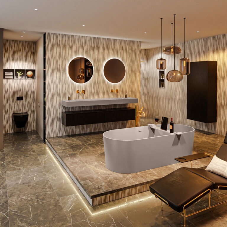 Descubre La Elegancia Única: Bañera MONDIAZ FLOAT En Smoke / Smoke